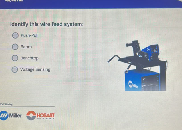 Identify this wire feed system Push-Pull | StudyX
