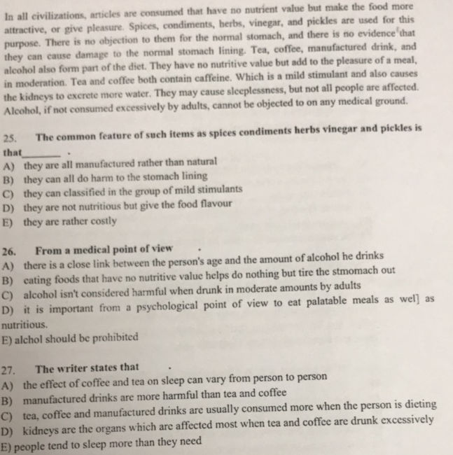 25. The common feature of such items as | StudyX