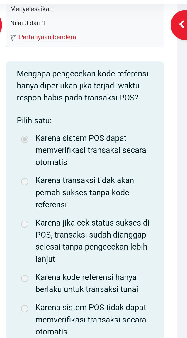Mengapa pengecekan kode referensi hanya | StudyX