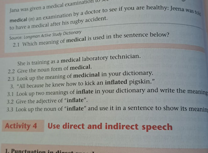 21 Which meaning of medical is used in the | StudyX