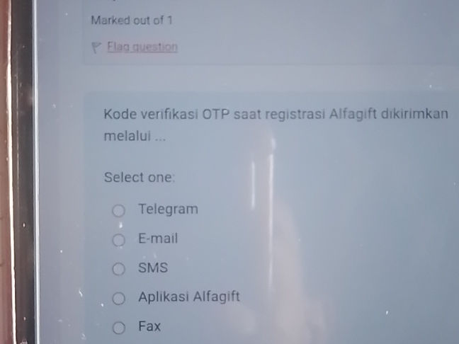 Kode verifikasi OTP saat registrasi Alfagift | StudyX
