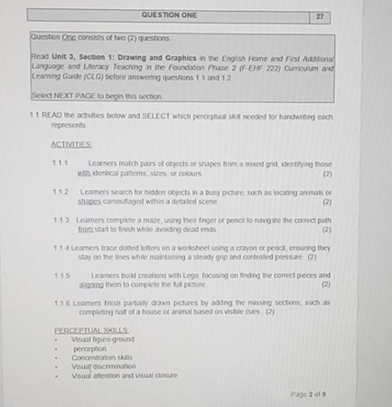 11 READ the activities below and SELECT | StudyX