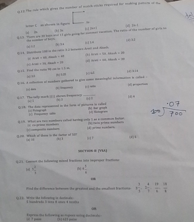 Q12 The rule which gives the number of | StudyX