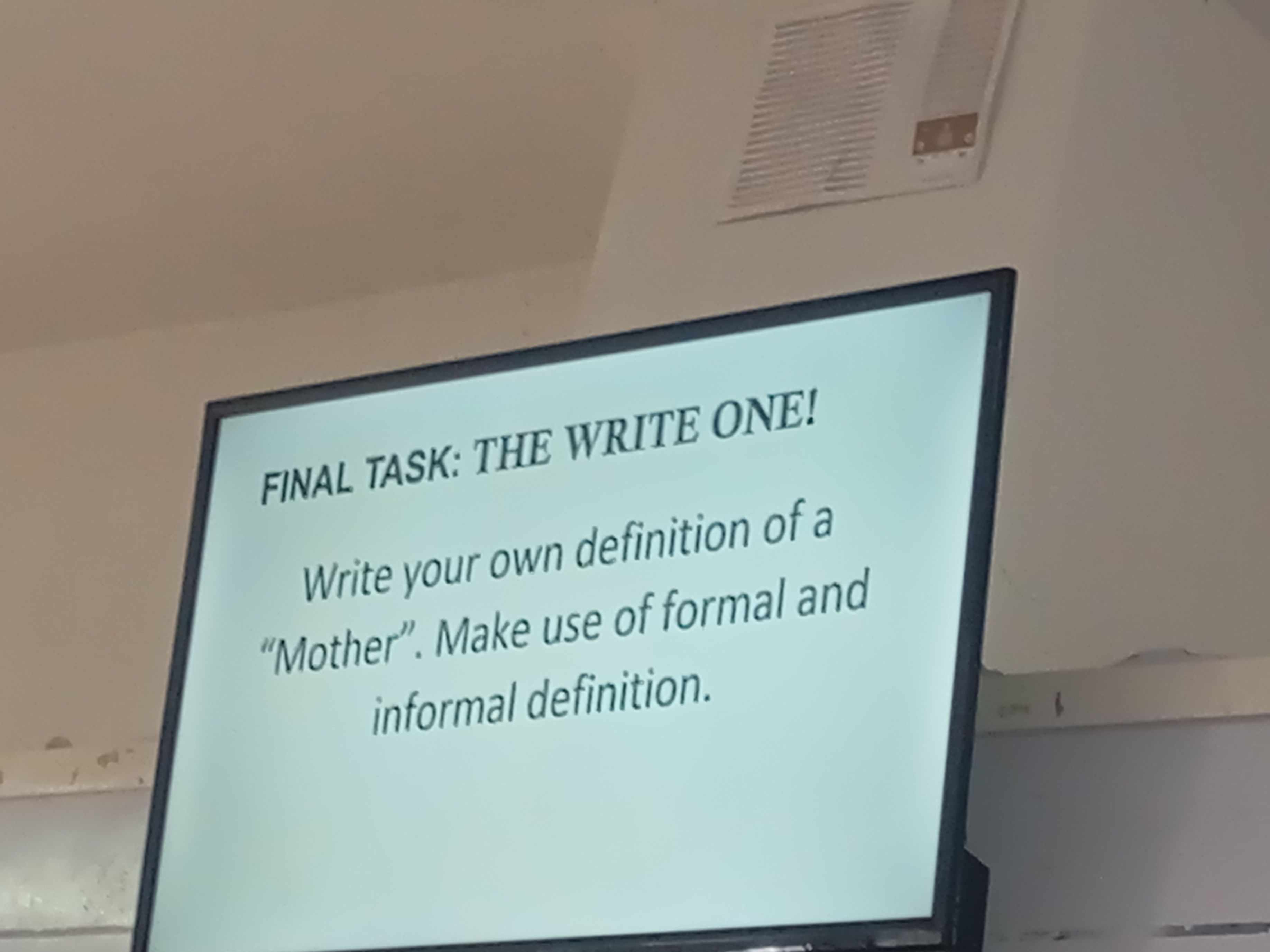 FINAL TASK: THE WRITE ONE! Write your own | StudyX