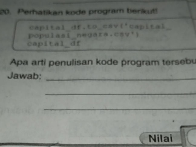 Perhatikan kode program berikut! | StudyX