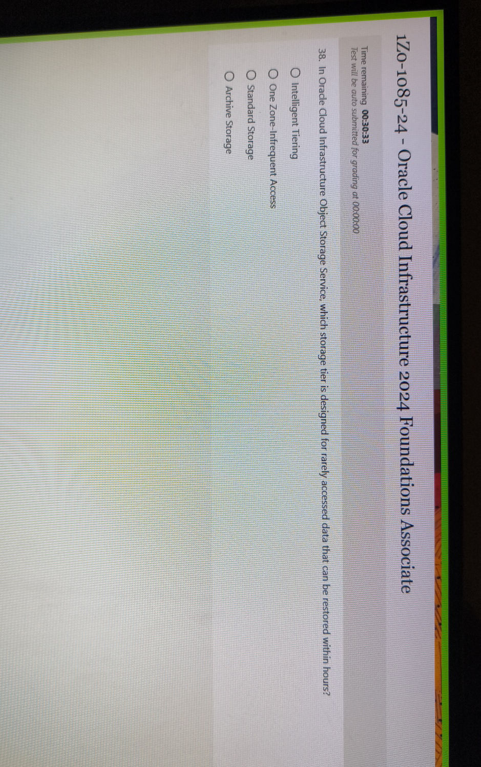 38 In Oracle Cloud Infrastructure Object | StudyX