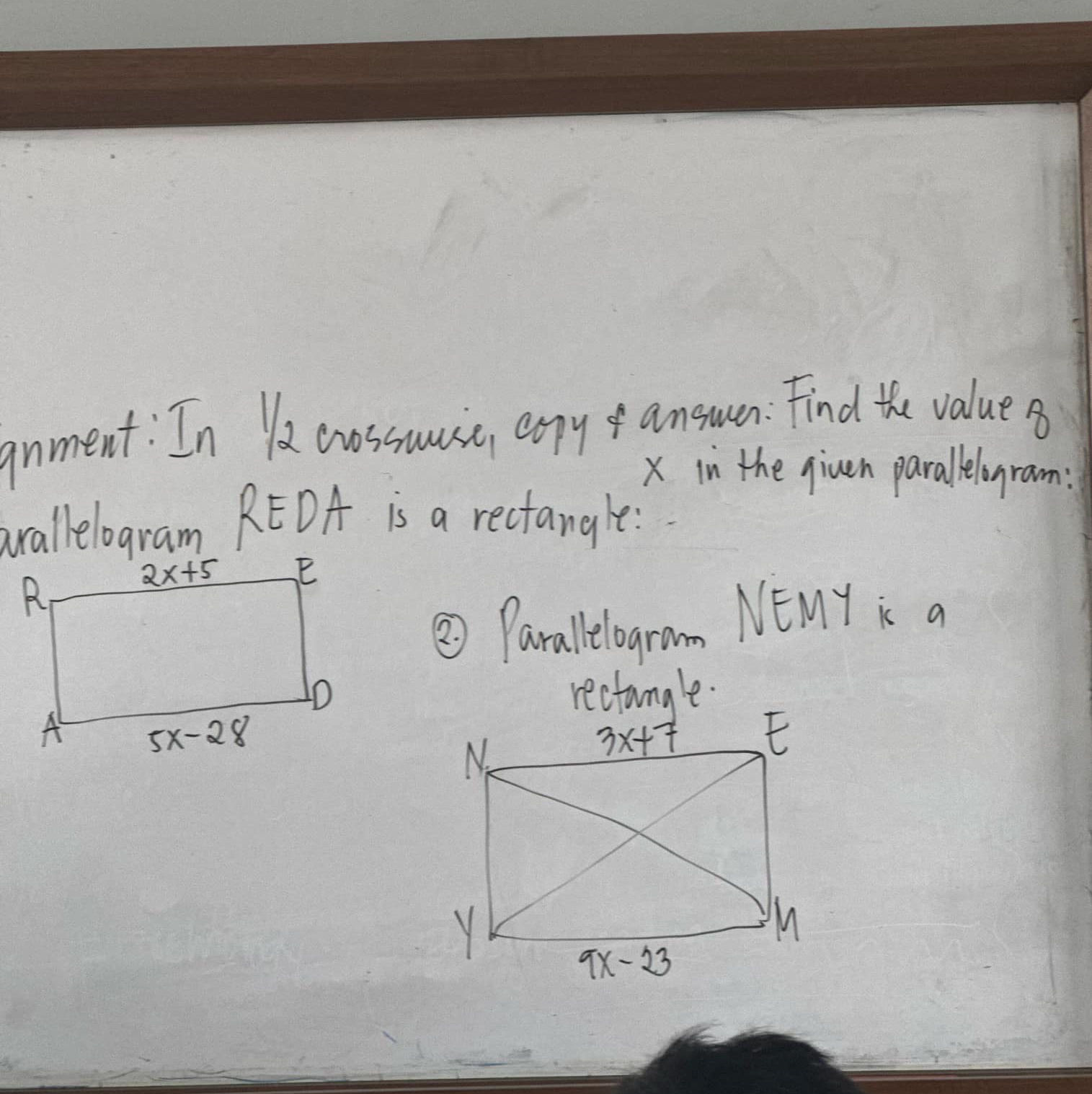 Find the value of x in the given | StudyX