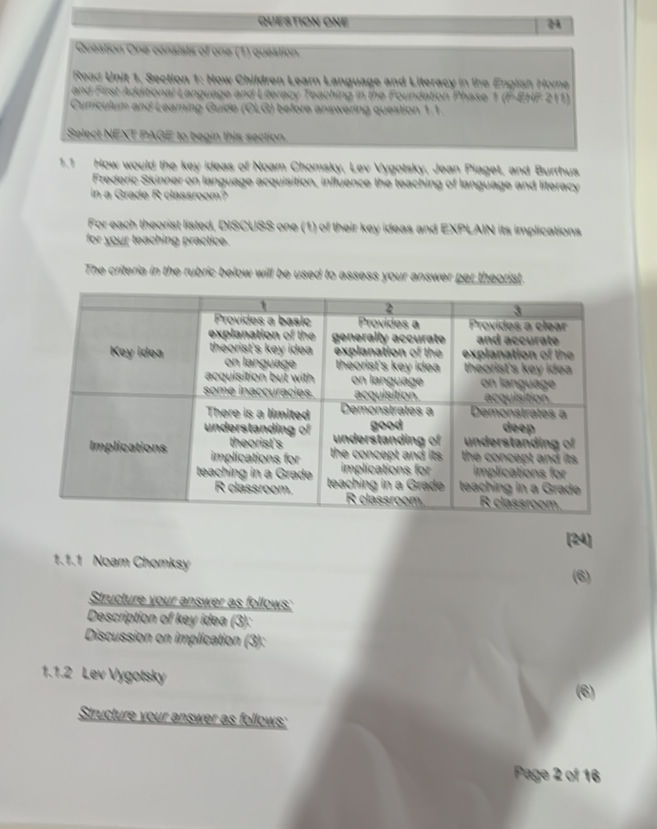 Question One consists of one (1) question | StudyX