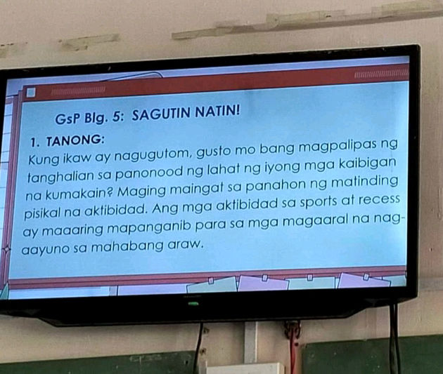 GsP Blg 5 SAGUTIN NATIN 1 TANONG Kung ikaw | StudyX