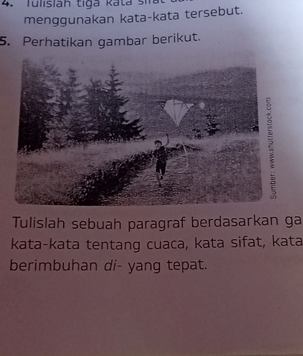 4 Tulislah tiga kata sifat dan tulislah | StudyX