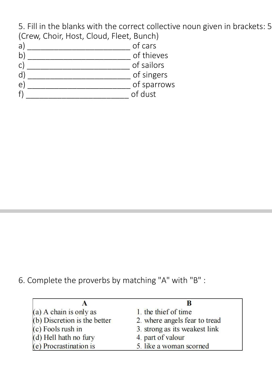 5 Fill in the blanks with the correct | StudyX