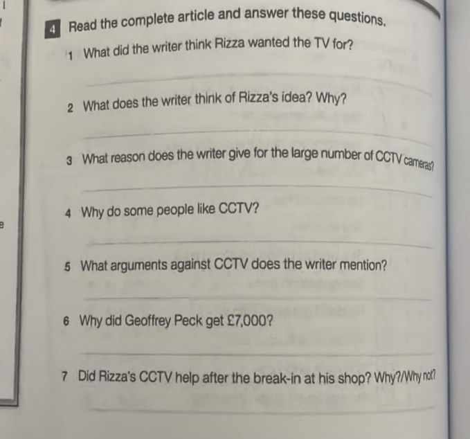 1 What did the writer think Rizza wanted the | StudyX