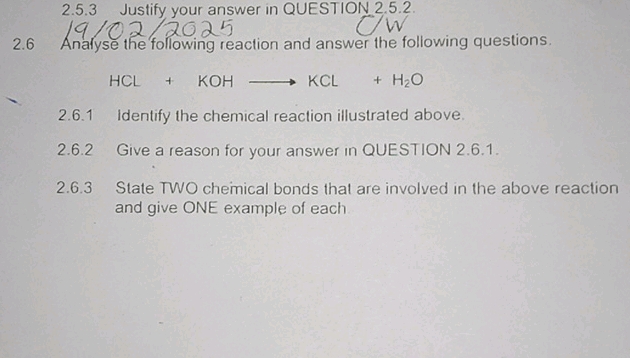 26 Analyse the following reaction and answer | StudyX