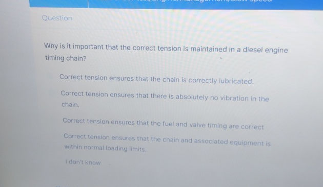 Why is it important that the correct tension