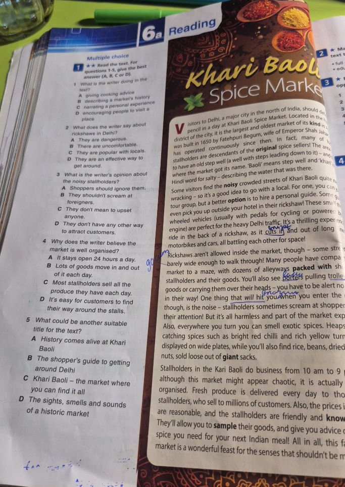 Multiple choice Read the text For questions | StudyX