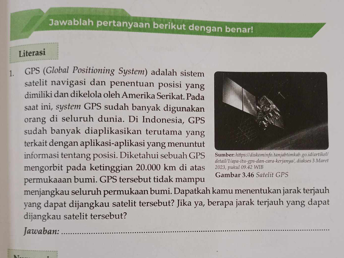 1 GPS (Global Positioning System) adalah | StudyX