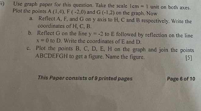 i) Use graph paper for this question. Take | StudyX