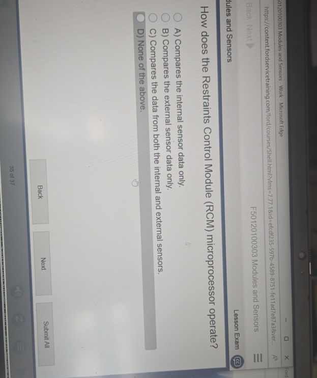 How does the Restraints Control Module (RCM) | StudyX