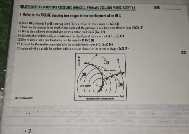 RELATED WEATHER CONDITIONS ASSOCIATED WITH | StudyX