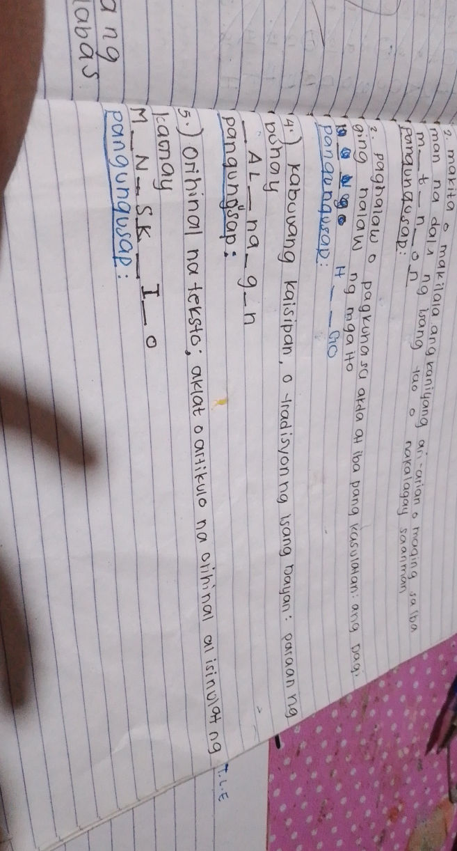 2 makita o makilala ang kaniyang ai-atian o | StudyX