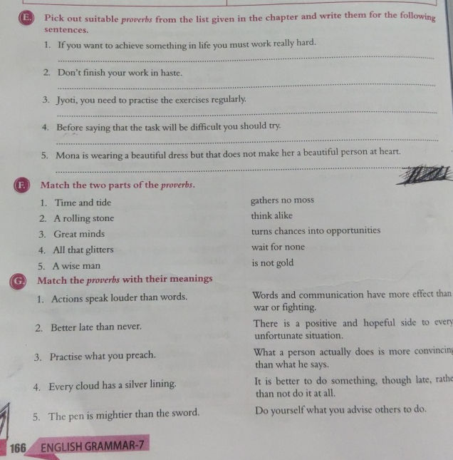 Pick out suitable proverbs from the list | StudyX