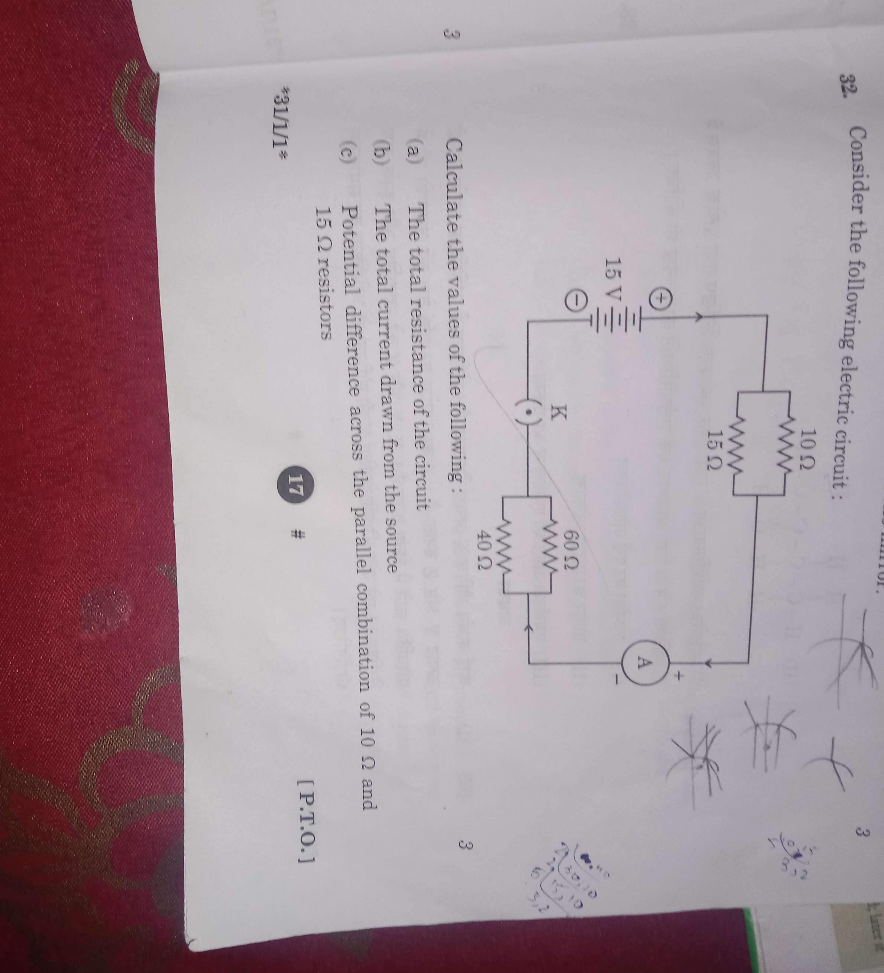 Consider the following electric circuit: + | StudyX