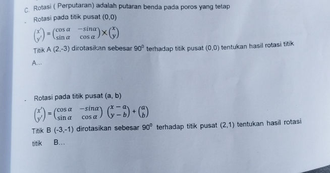 C Rotasi (Perputaran) adalah putaran benda | StudyX