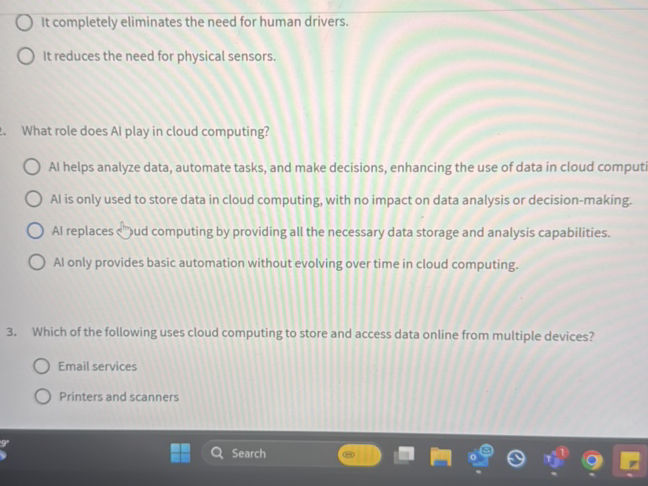 2. What role does AI play in cloud | StudyX