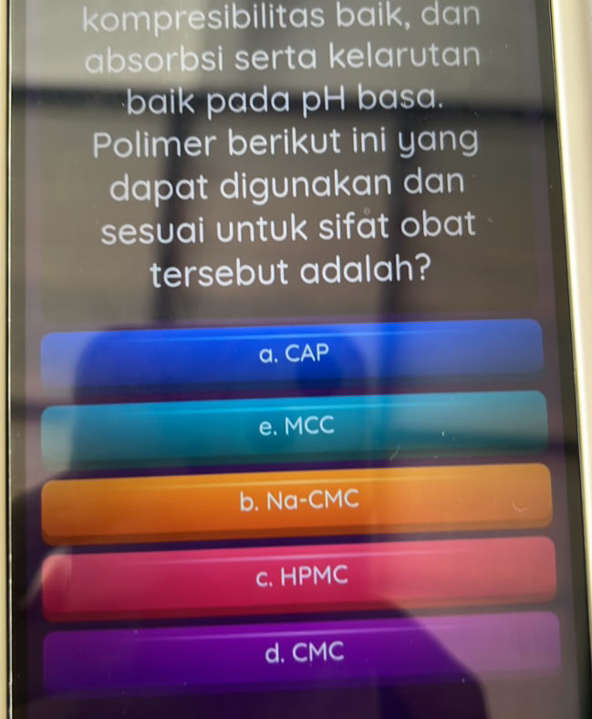 kompresibilitas baik dan absorbsi serta | StudyX