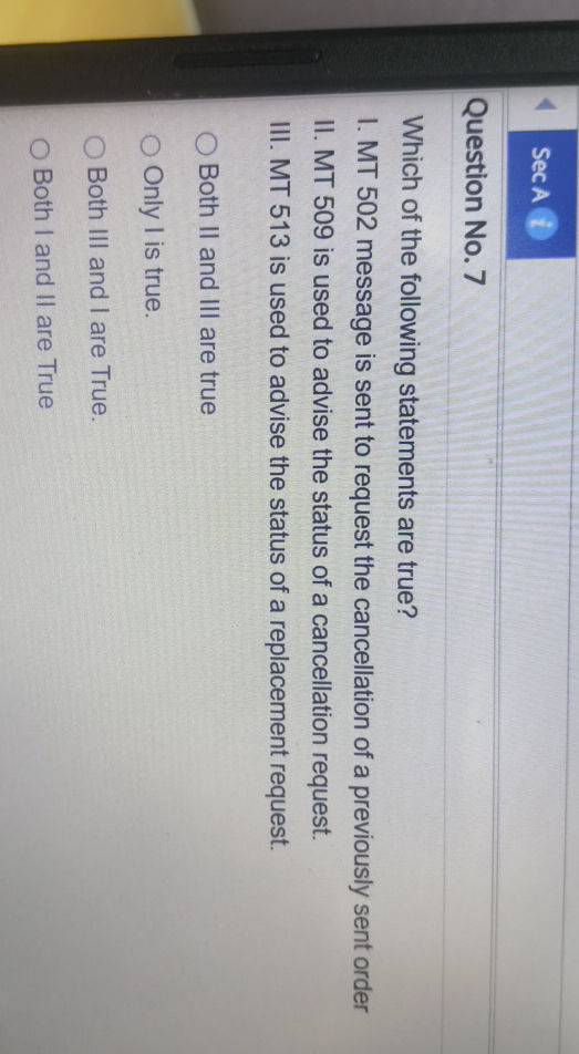 Which of the following statements are true? | StudyX