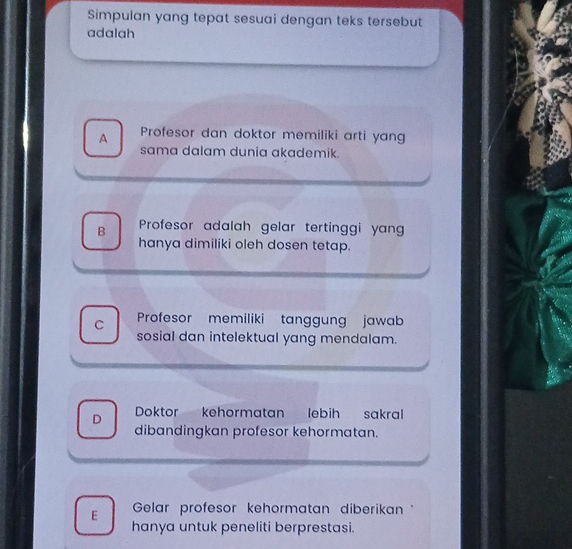 Simpulan yang tepat sesuai dengan teks | StudyX