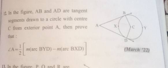 In the figure, AB and AD are tangent | StudyX