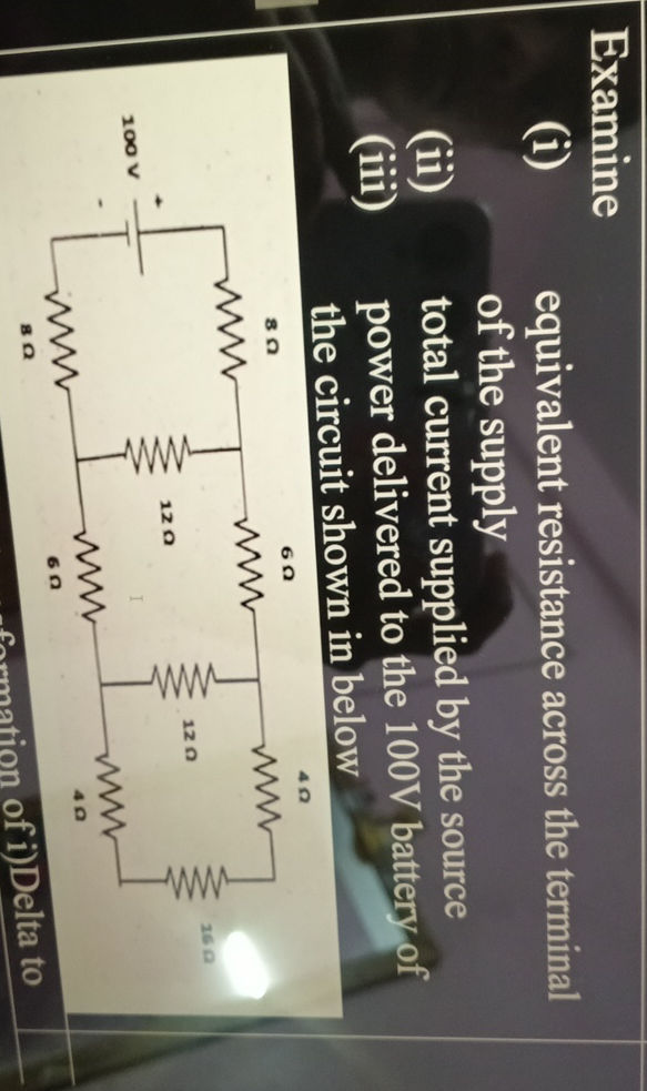 Examine the circuit shown below and answer | StudyX