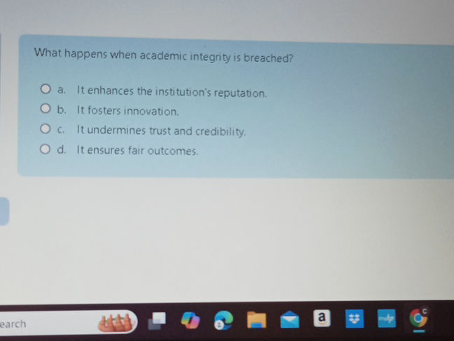 What happens when academic integrity is