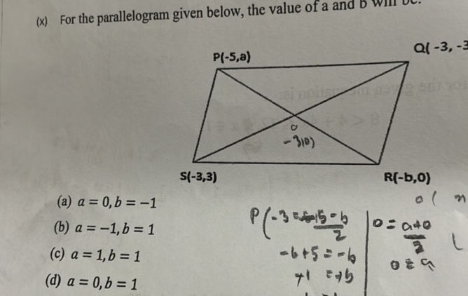 For the parallelogram given below the value | StudyX