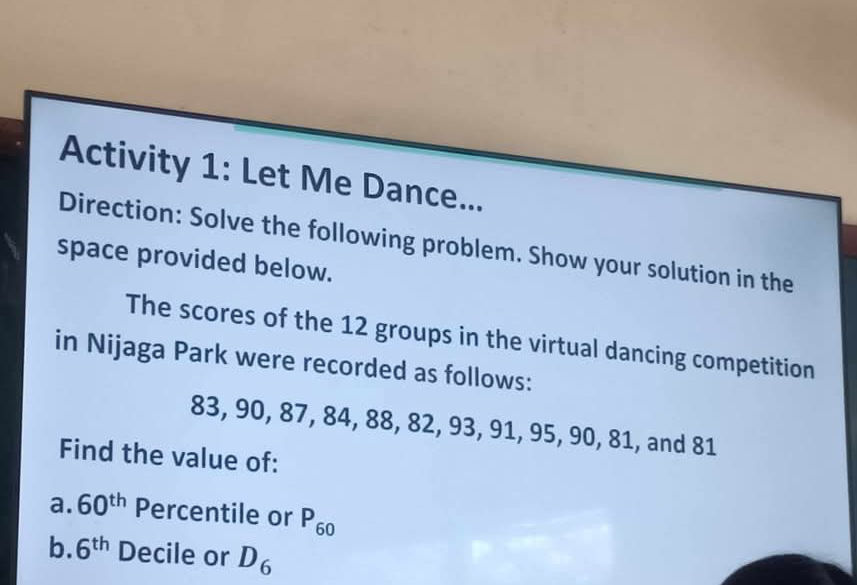 Activity 1: Let Me Dance... Direction: Solve | StudyX