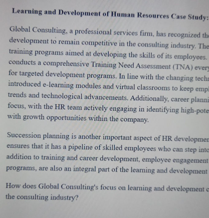 How does Global Consulting's focus on | StudyX