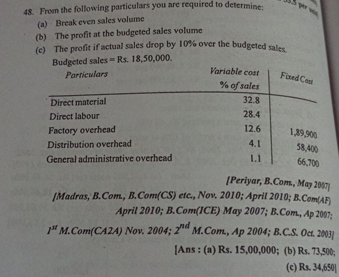 48. From the following particulars you are | StudyX