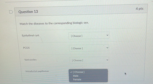 Match the diseases to the corresponding | StudyX