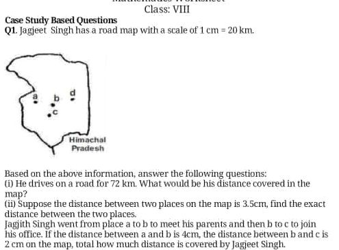 Class VIII Case Study Based Questions Q1 | StudyX