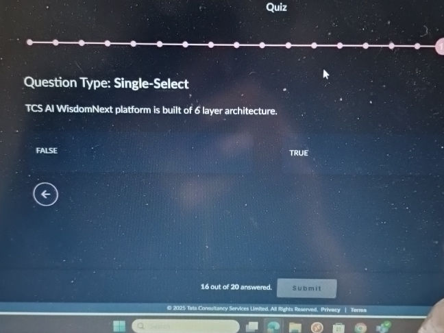 TCS AI WisdomNext platform is built of 6 | StudyX