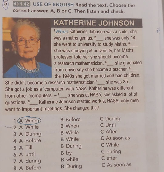 KATHERINE JOHNSON 1 When Katherine Johnson | StudyX