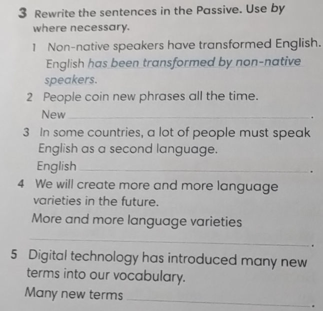 3 Rewrite the sentences in the Passive. Use | StudyX