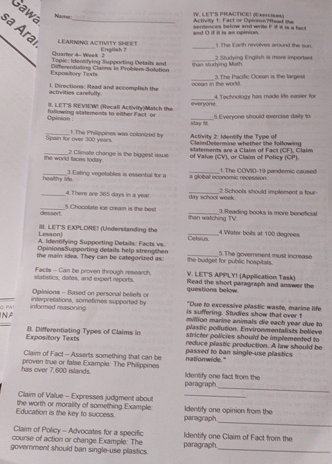 V LETS APPLY (Application Task) Read the | StudyX