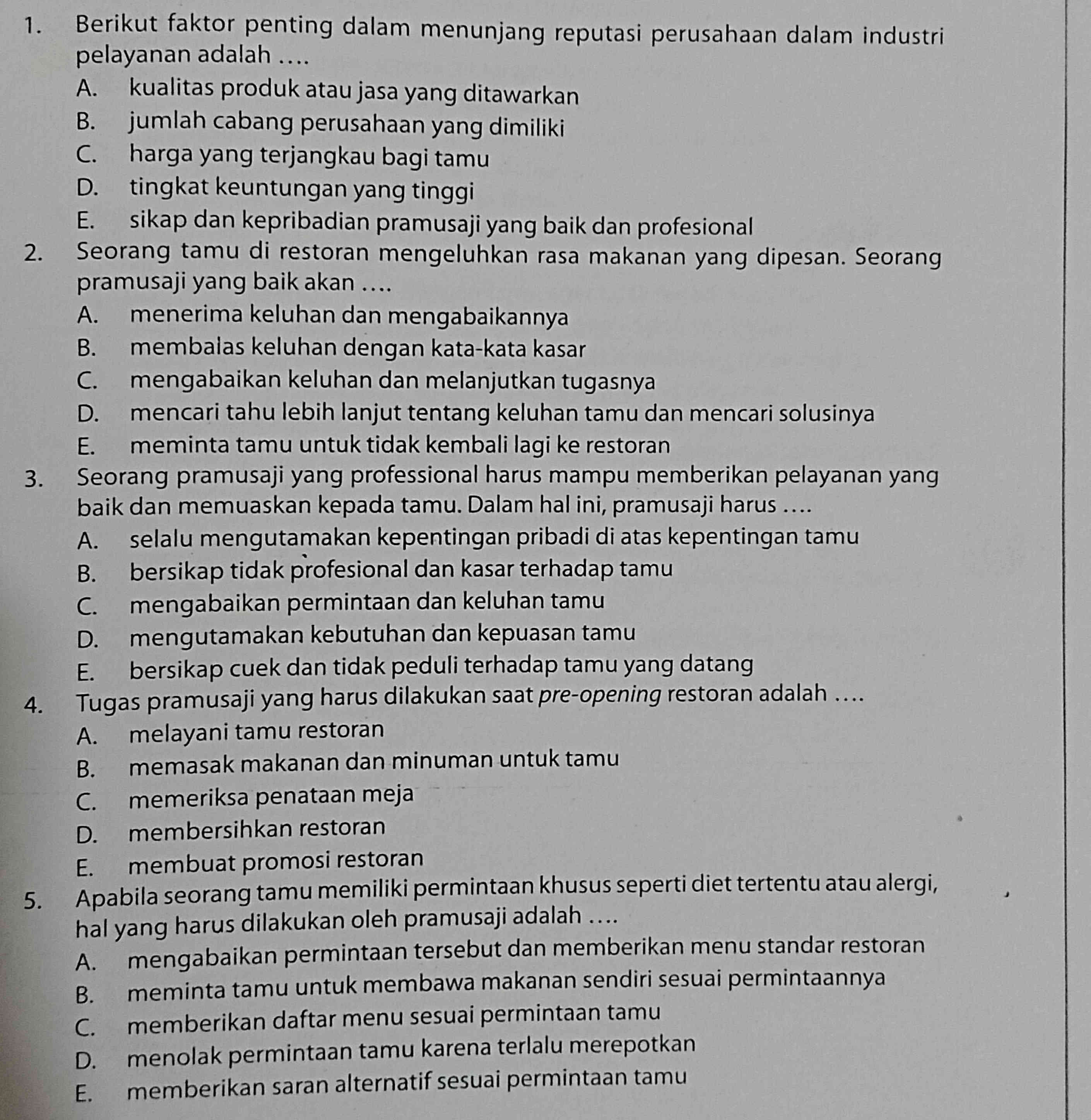 1 Berikut faktor penting dalam menunjang | StudyX