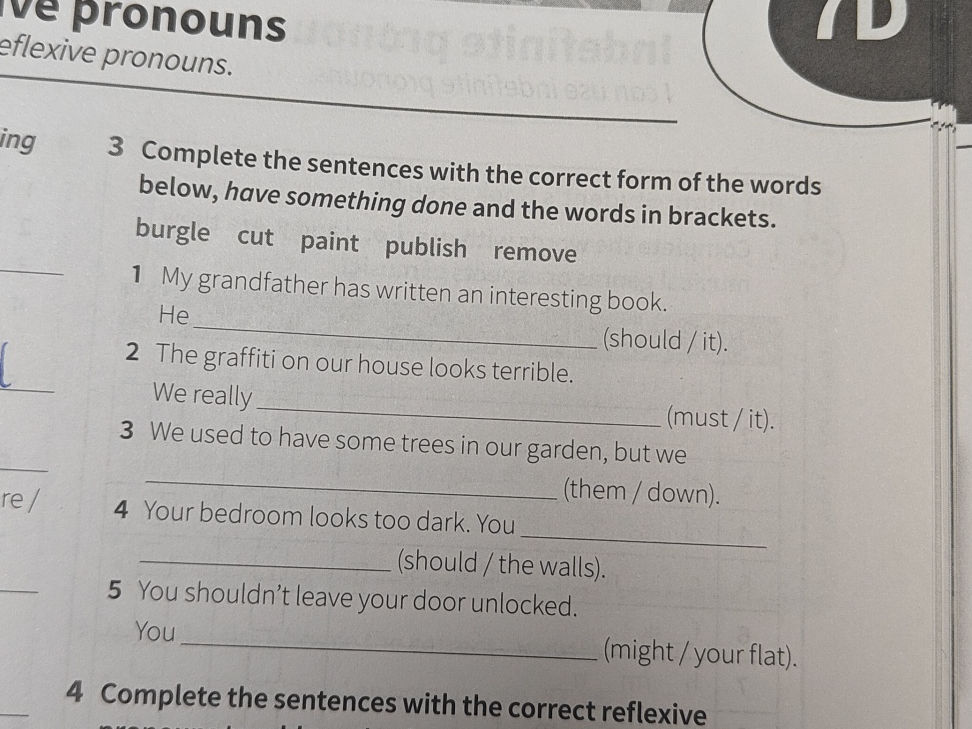 3 Complete the sentences with the correct | StudyX