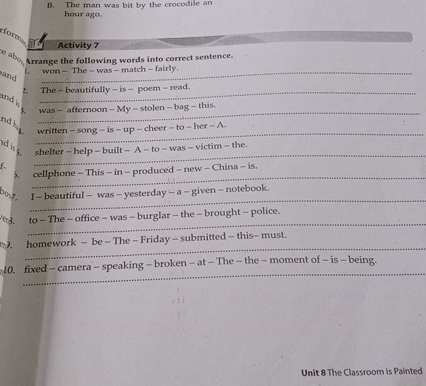 Arrange the following words into correct | StudyX