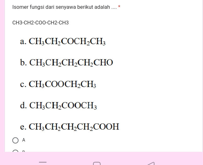 Isomer fungsi dari senyawa berikut adalah | StudyX