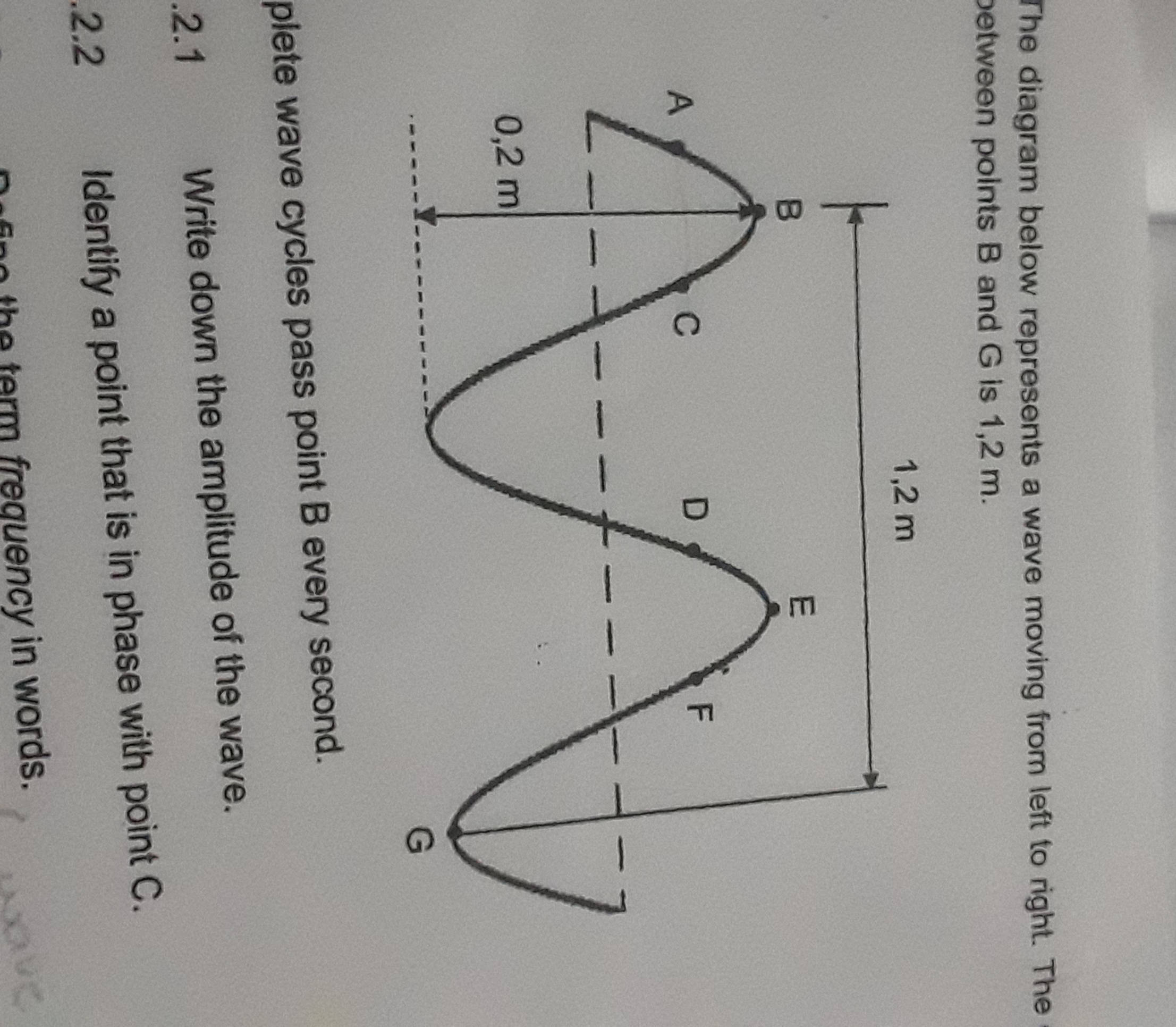 The diagram below represents a wave moving | StudyX