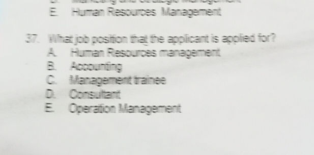 37 What job position that the applicant is | StudyX